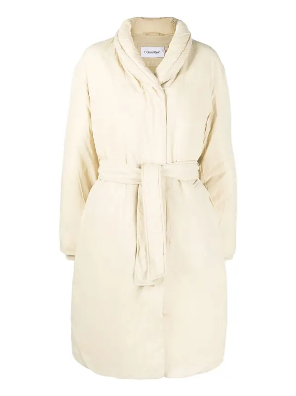 Calvin Klein Down Puffer Coat - Neutrals