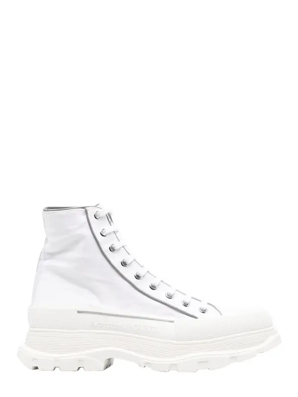 Alexander McQueen Round-toe Sneakers - White