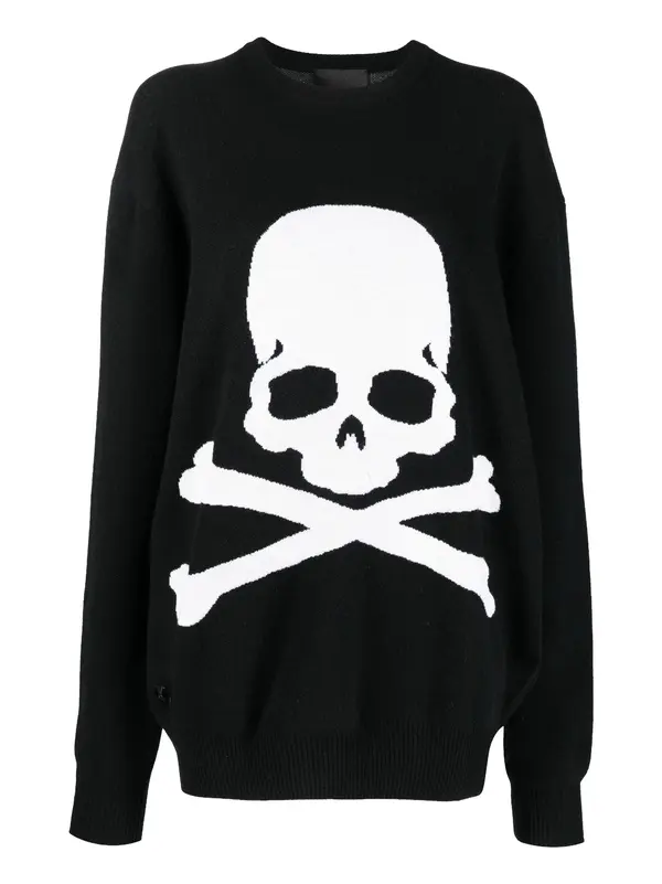 Philipp Plein Skull Bones Crew-neck Jumper - Black
