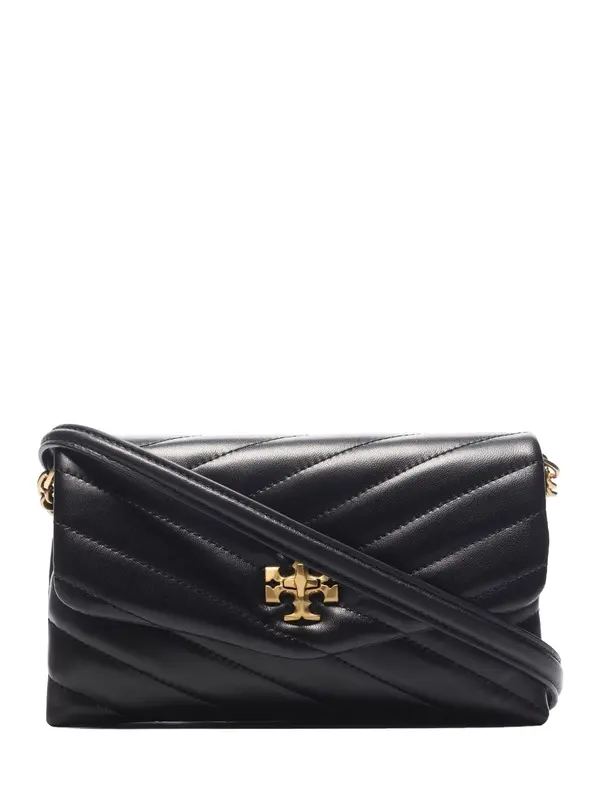 Tory Burch Kira Chevron Chain Wallet - Black