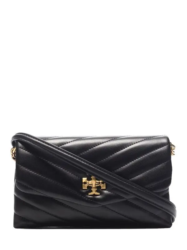 Tory Burch Kira Chevron Chain Wallet - Black
