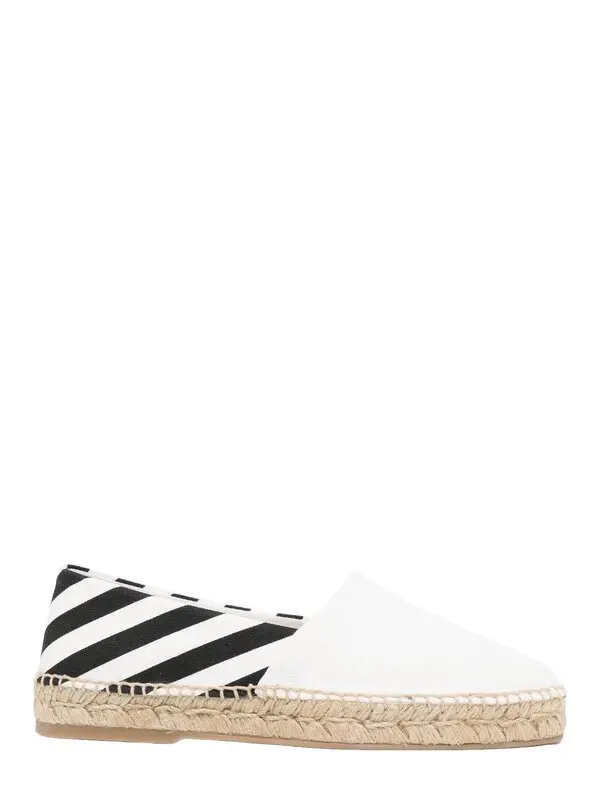Off-White Diag-stripe Espadrilles - White