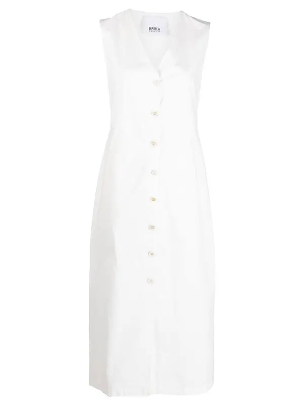 Erika Cavallini Sleeveless Shirt-dress - White