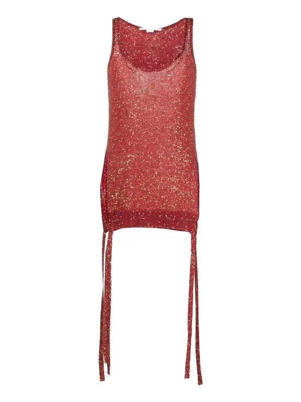 Stella McCartney Sequin-embellished Knit Tank Top - Red