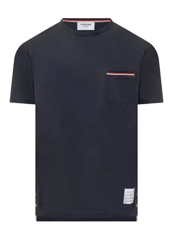 Thom Browne Rwb-stripe Pocket T-shirt - Blue