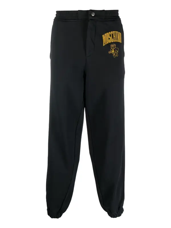 Moschino Logo-print Cotton Sweatpants - Black