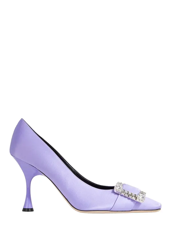 SERGIO ROSSI Sr Twenty 90 Embellished Pumps - Lavender