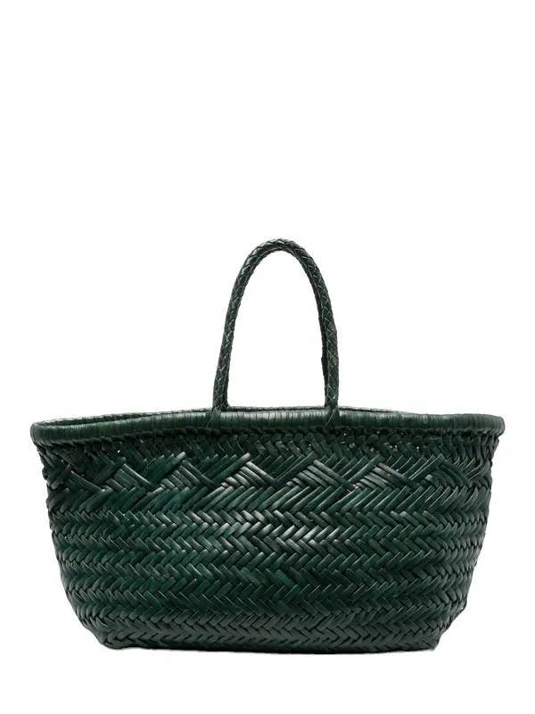 Dragon Diffusion Woven Leather Tote Bag - Green