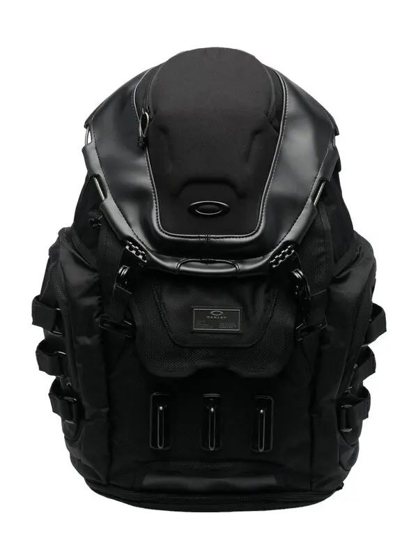 Oakley Logo-patch Zip-up Backpack - Black
