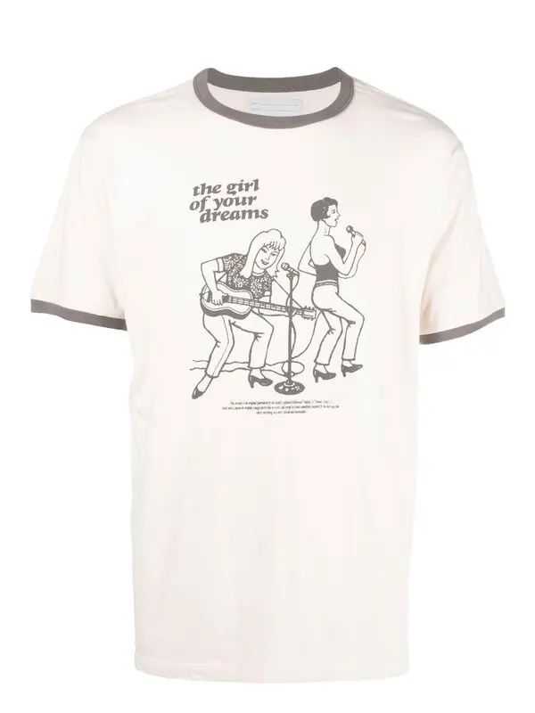 HTC LOS ANGELES Short Sleeve T-shirt - Neutrals