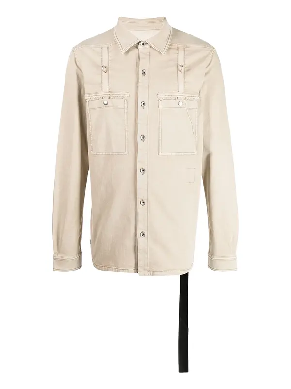 Rick Owens Long-sleeve Shirt Jacket - Brown
