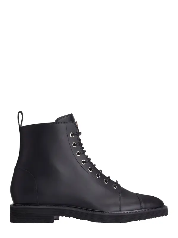 GIUSEPPE ZANOTTI Chris Low Lace-up Leather Ankle Boots - Black