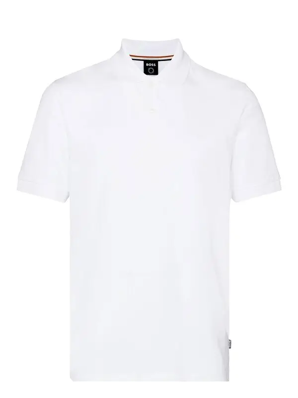 BOSS Pallas Embroidered Logo Polo Shirt - White