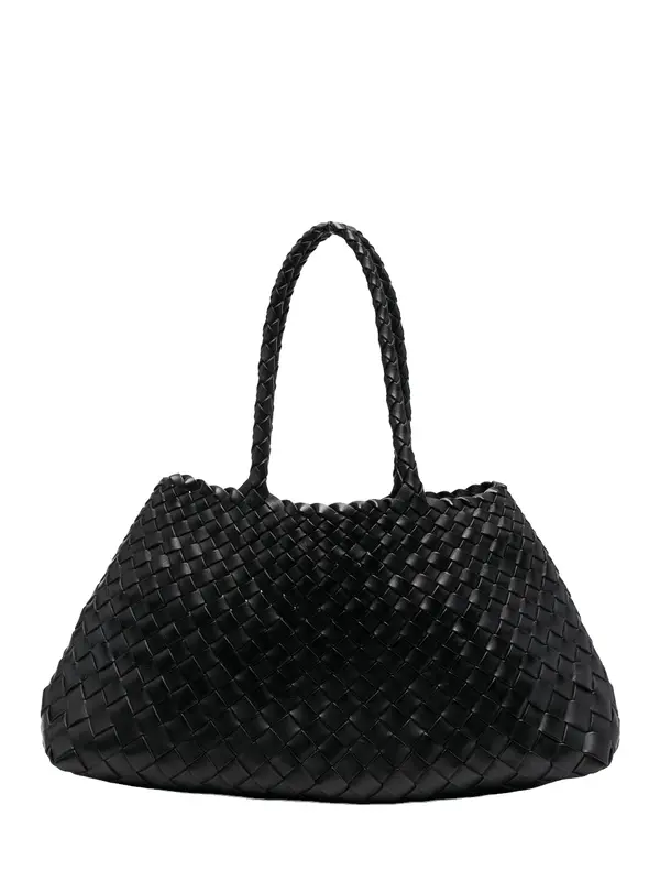 Dragon Diffusion Santa Croce Interwoven Leather Tote Bag - Black