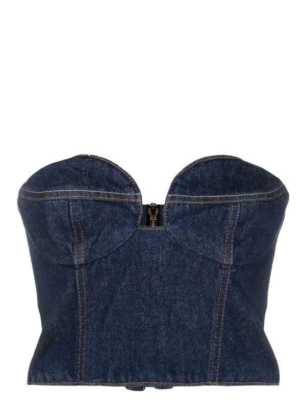 Magda Butrym Denim Corset Top - Blue