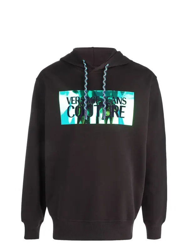 Versace Logo-print Hoodie - Black