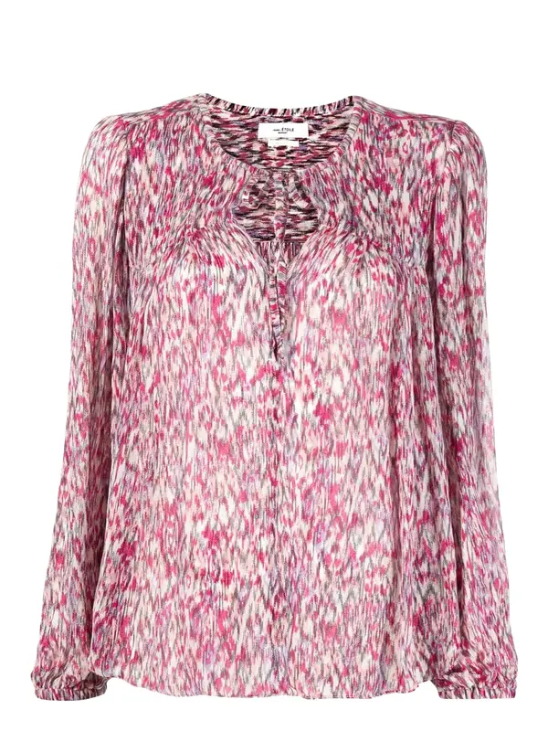 MARANT ETOILE Abstract-print Blouse - Pink