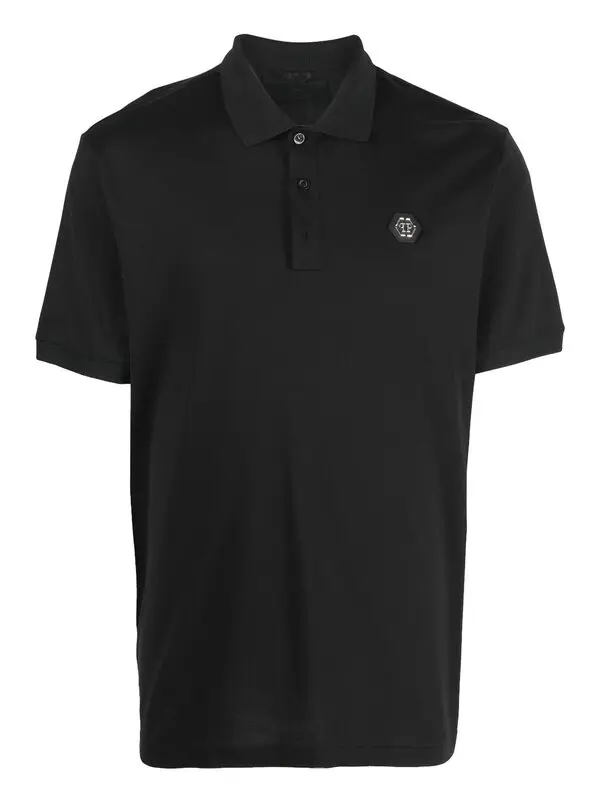 Philipp Plein Short Sleeve Polo Shirt - Black