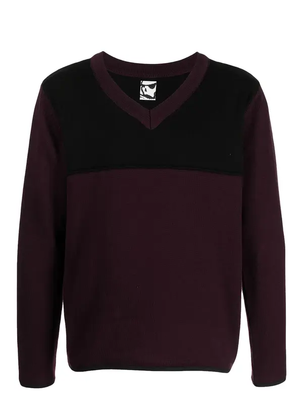 GR10K V-neck Knit Jumper - Purple