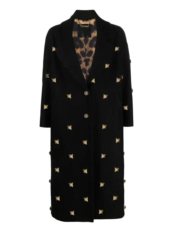 Philipp Plein Studded Overcoat - Black