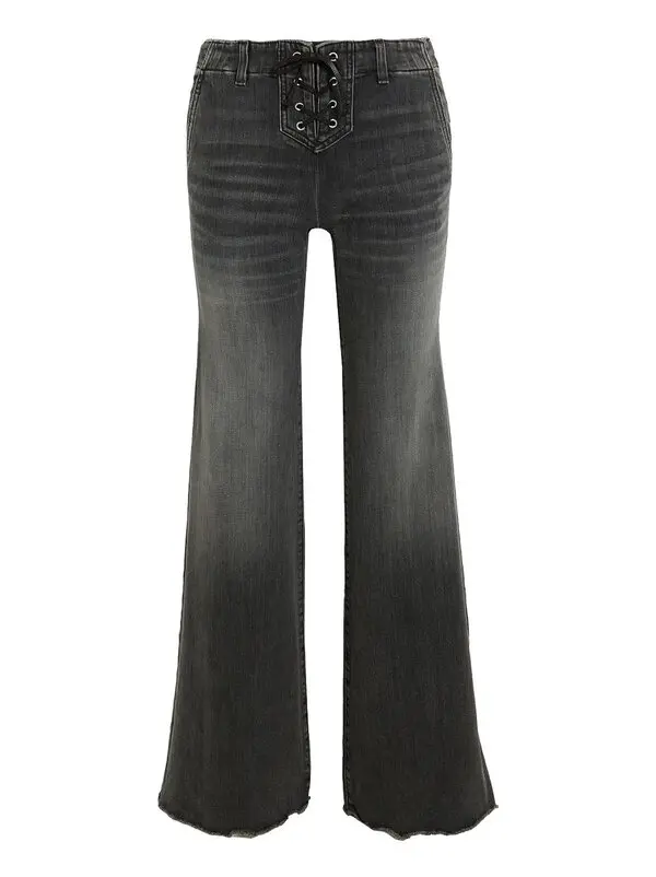 NILI LOTAN Wade Mid-rise Flared Jeans - Charcoal