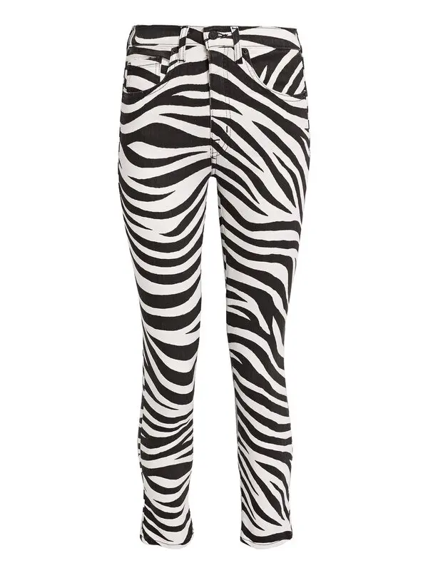 NILI LOTAN Zebra-print Slim-leg Jeans - Animal Print