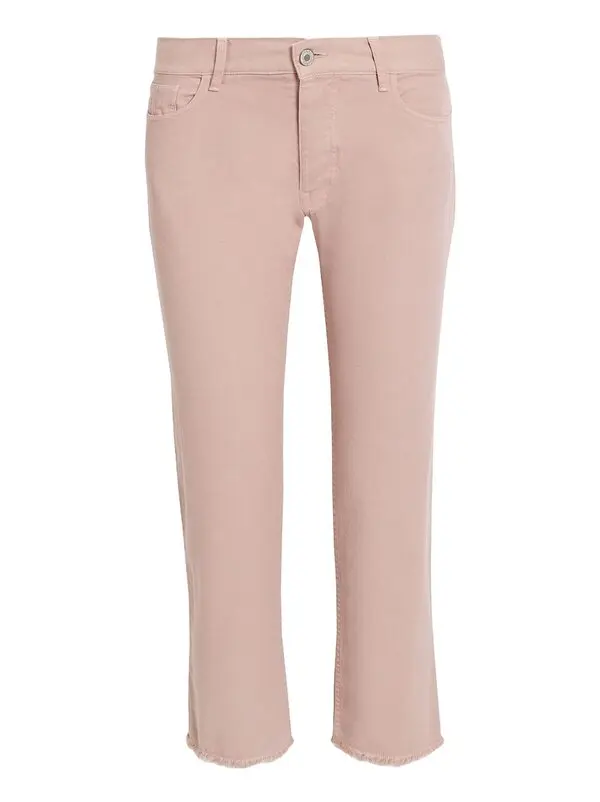 NILI LOTAN Cotton-twill Straight-leg Pants - Blush