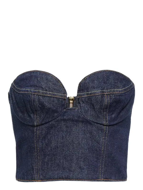 Magda Butrym Denim Bustier - Blue