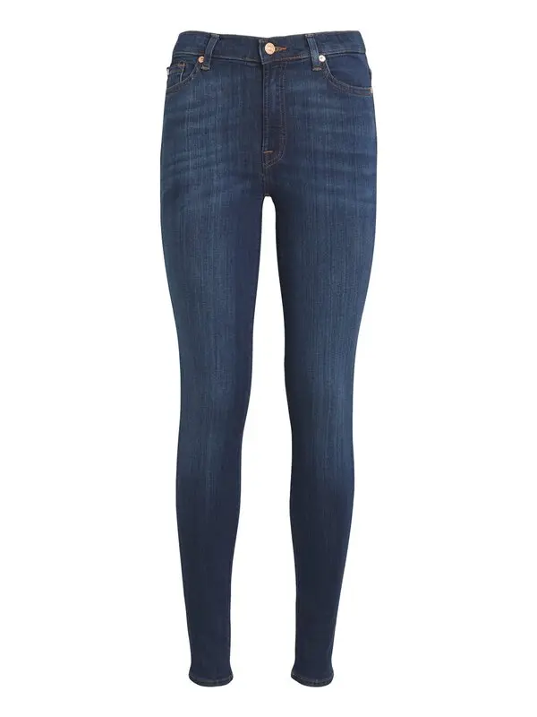 7 For All Mankind Slim Illusion Luxe Skinny Jeans - Blue