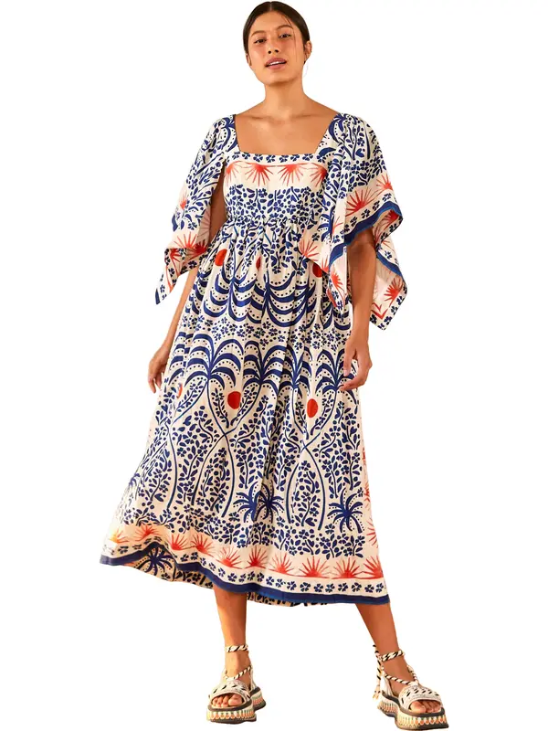 Farm Rio Midi Dress - Afternoon Breeze