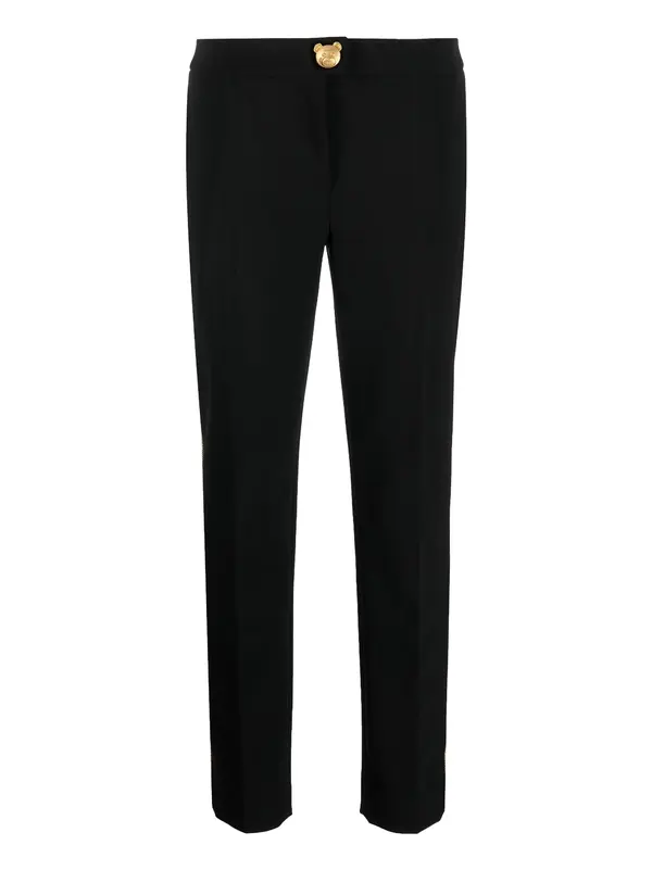 Moschino Tapered Side-stripe Trousers - Black