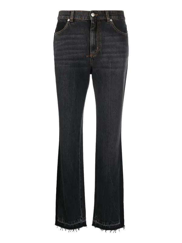 Alexander McQueen High-waist Bootcut Jeans - Black