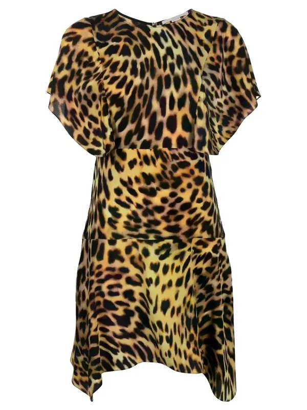 Stella McCartney Leopard-print Silk Dress - Brown
