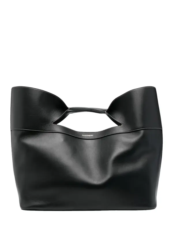 Alexander McQueen The Bow Leather Tote - Black