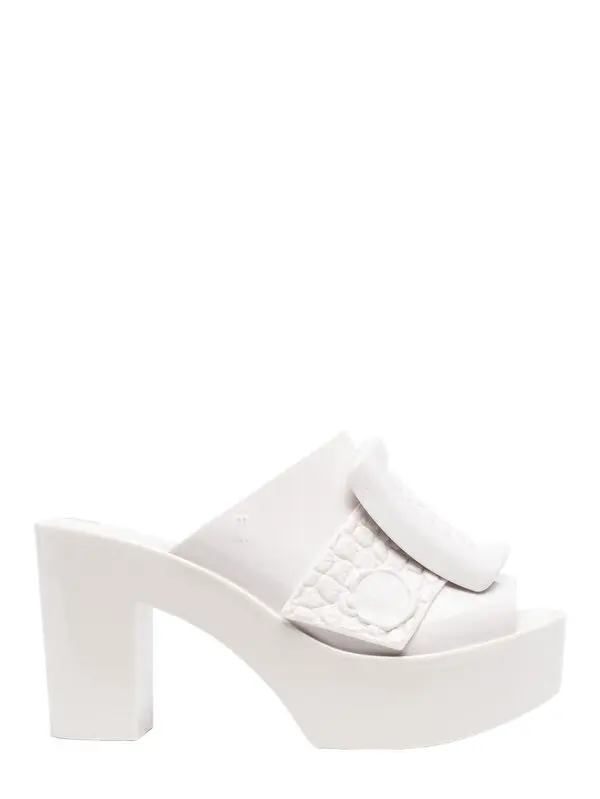 Viktor & Rolf 90mm Buckle-detail Sandals - White