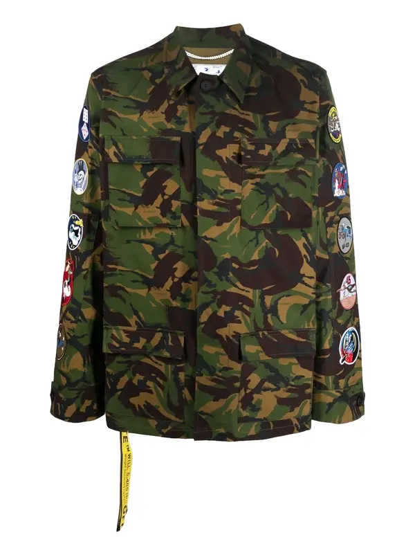 Off-White Camouflage Field Jacket - Green