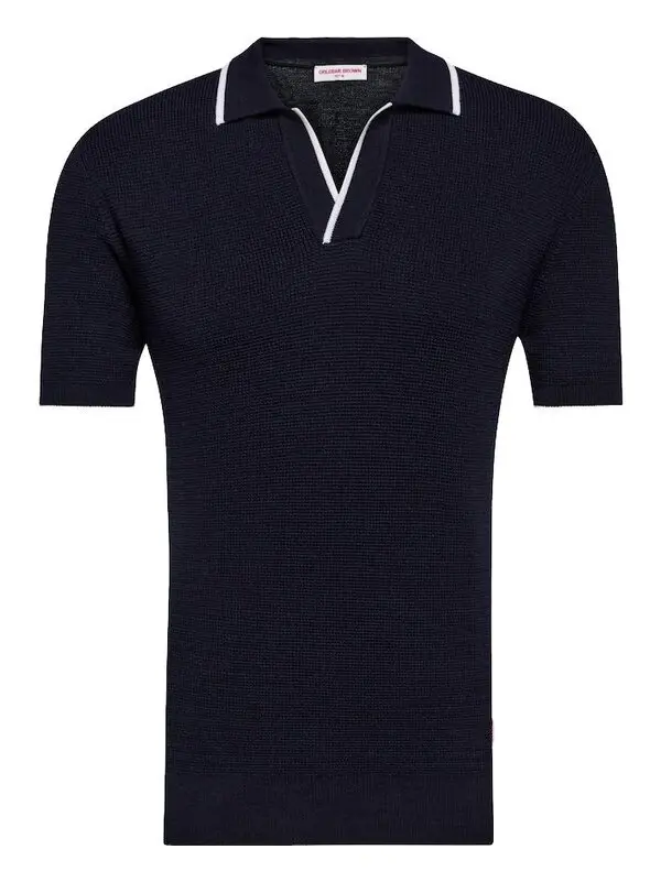 Orlebar Brown Horton Wool Polo Shirt - Blue