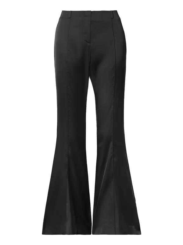 Acne Studios Flared Satin Trousers - Black