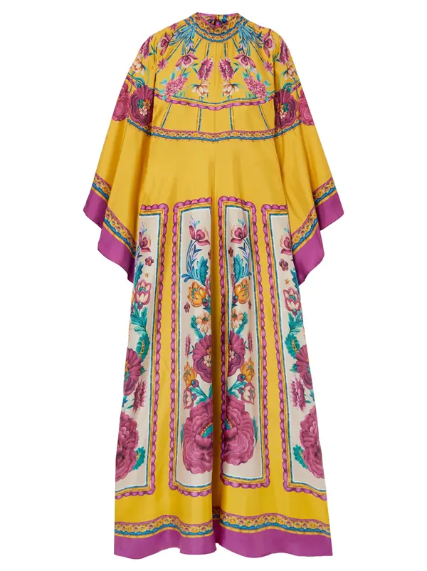 La DoubleJ Magnifico Printed Maxi Dress - Yellow
