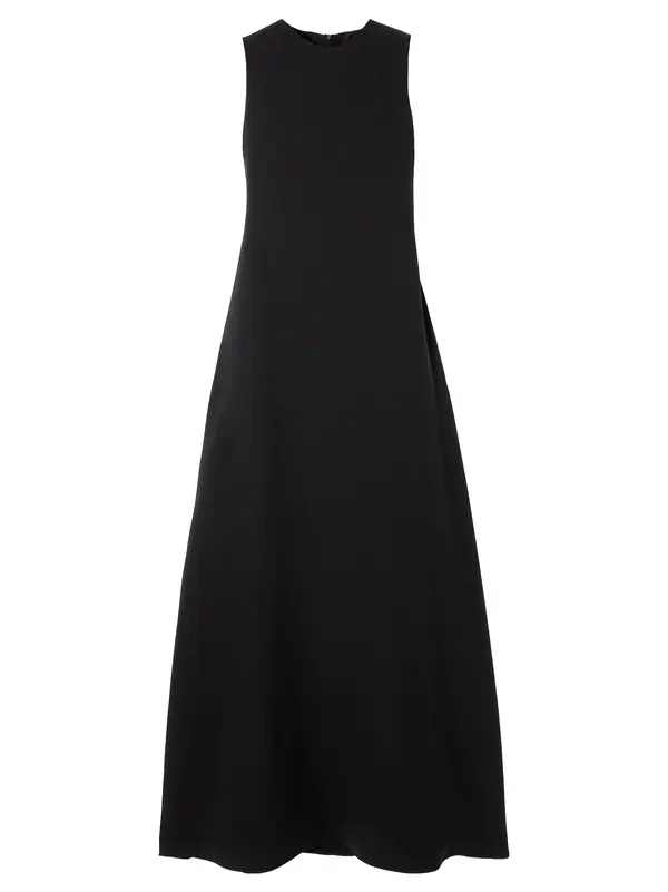 THE ROW Eno Silk-crepe Maxi Dress - Black