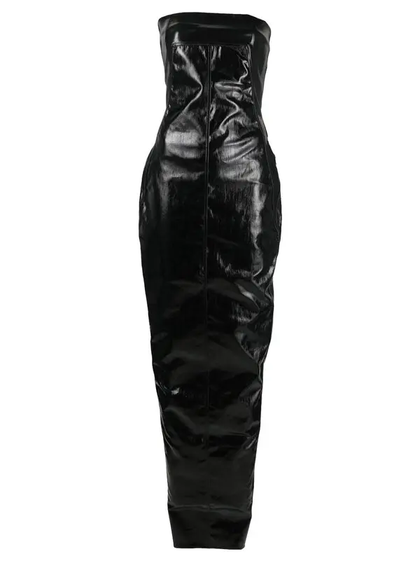 Rick Owens Bustier Strapless Gown - Black
