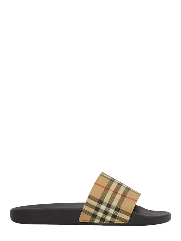 Burberry Vintage Check Slides - Neutrals