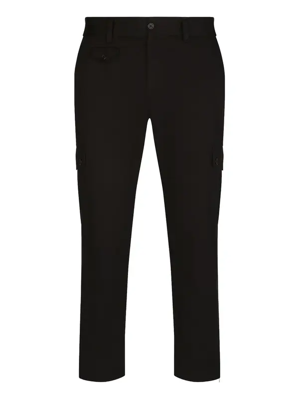 Dolce & Gabbana Logo Tag Cargo Trousers - Black