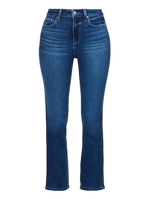 Paige Cindy Straight-leg High-rise Stretch-denim Jeans - Soleil