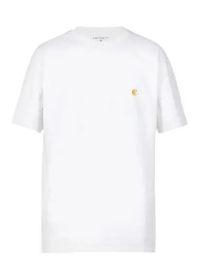 Carhartt Work In Progress Chase Brand-embroidered Cotton-jersey T-shirt - White