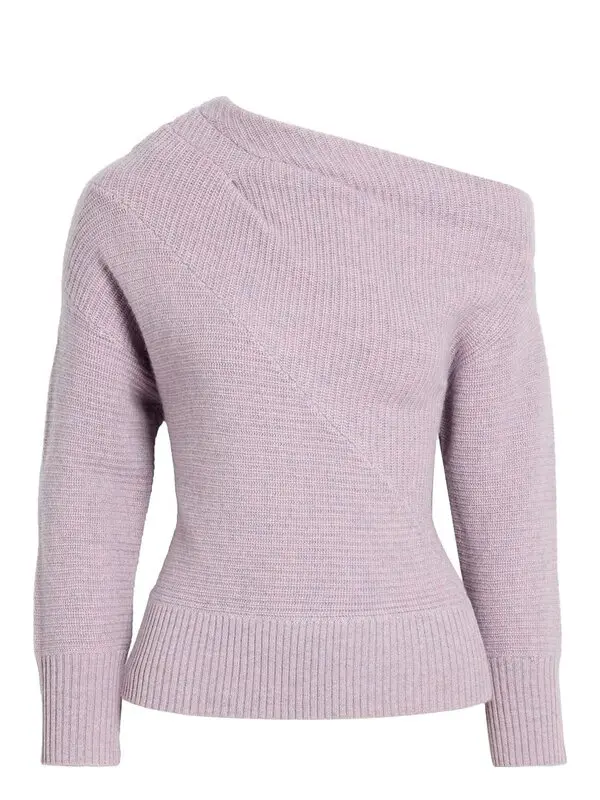 Naadam Off-the-shoulder Wool And Cashmere-blend Sweater - Lavender