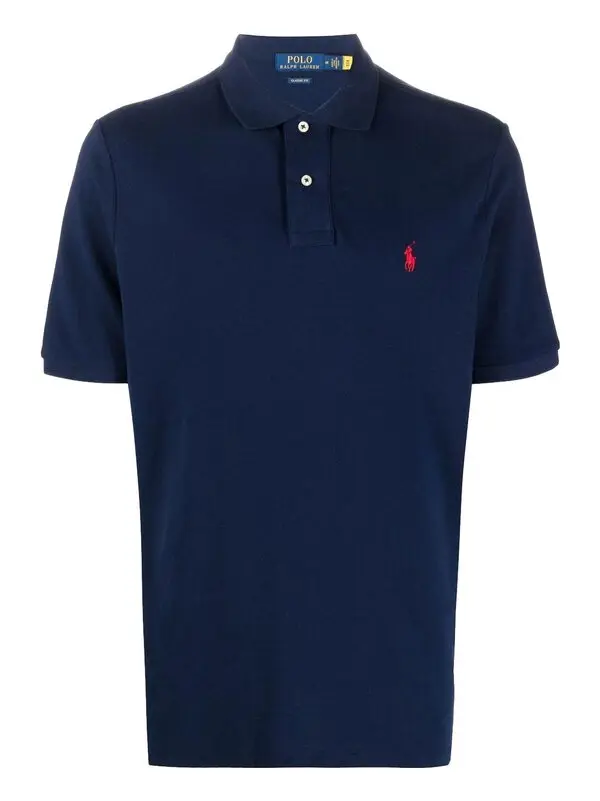 Polo Ralph Lauren Embroidered Logo Polo Shirt - Blue