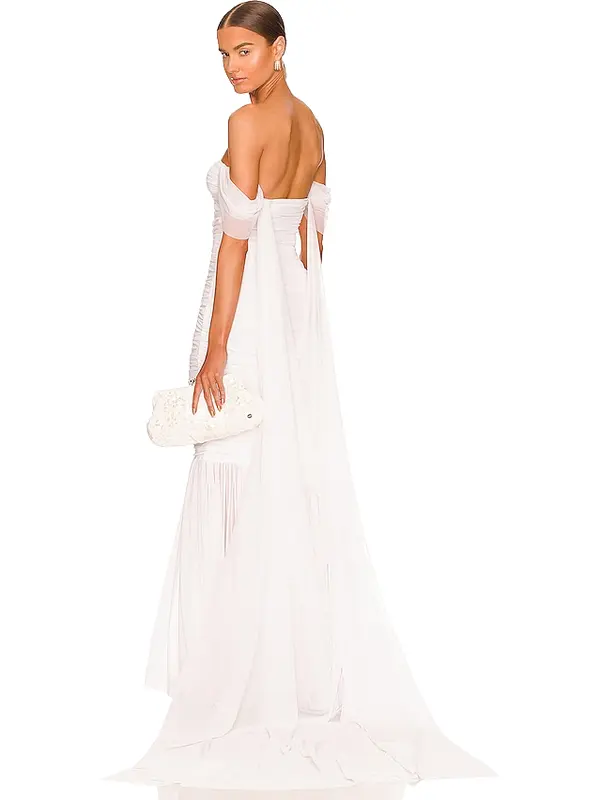 Norma Kamali Walter Fishtail Gown - Snow White