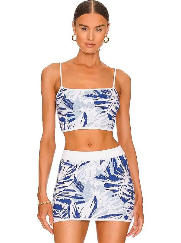 SEROYA Addison Top - Blue Palm