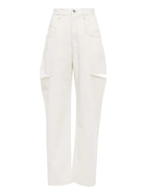 MAISON MARGIELA High-rise Straight Leg Jeans - White